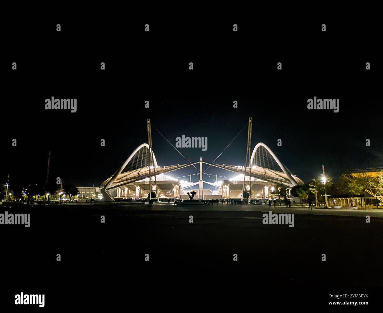 The Olympic Stadium at night in Marousi, Athens, Greece Stock Photo - Alamy