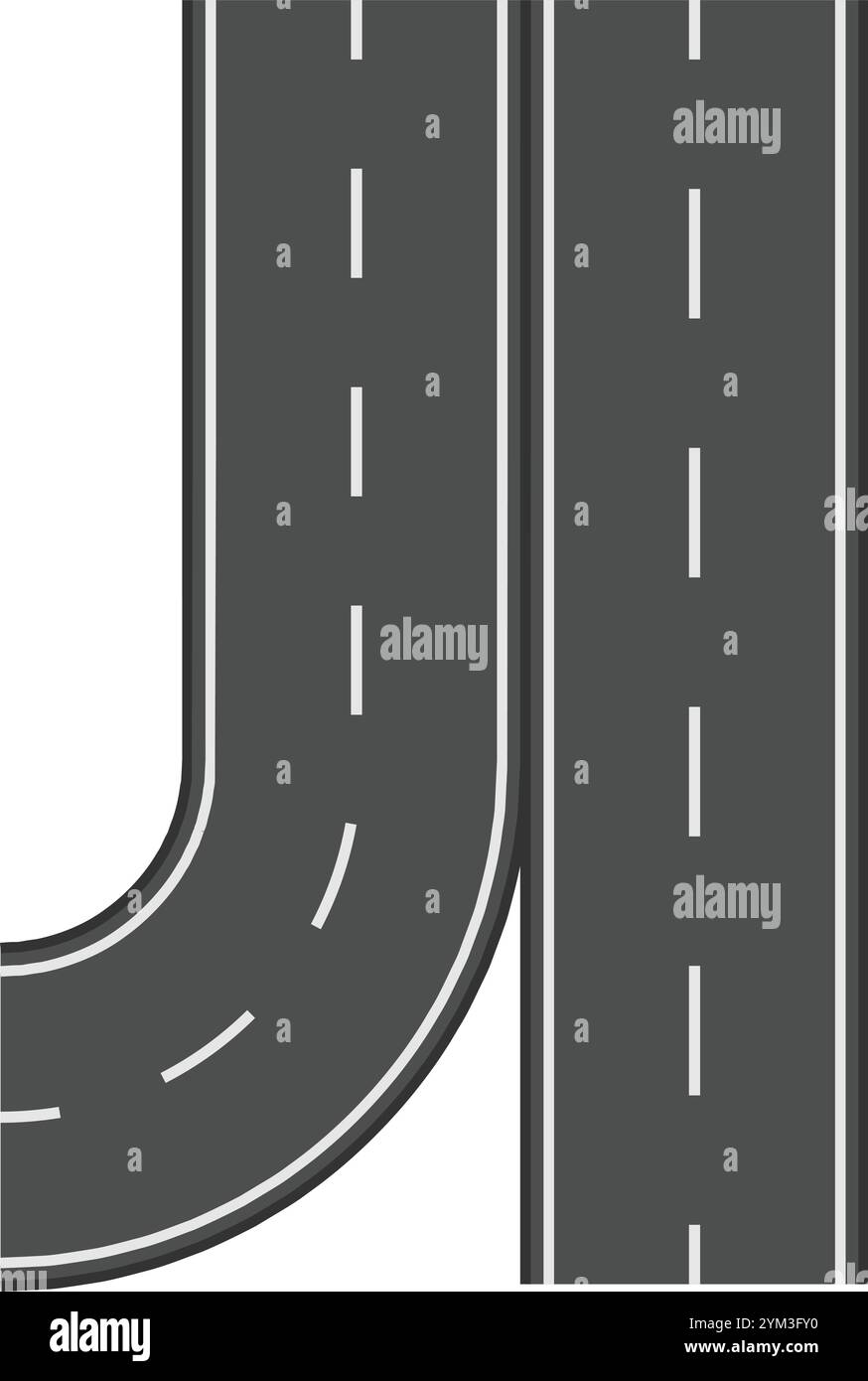 Illustration featuring a winding road seamlessly merging with a ...