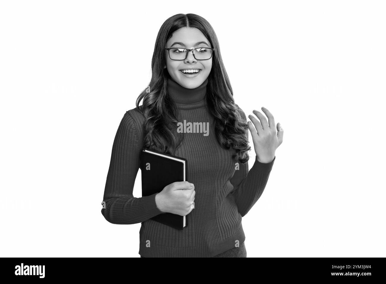 workbook for homework. teen girl study to get knowledge. teen girl ...