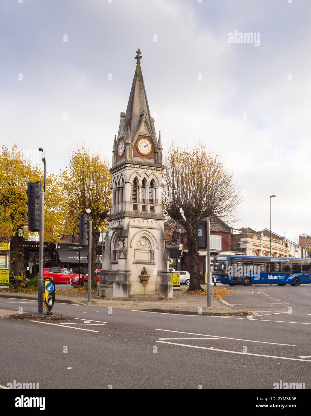 The Clock Tower at Bitterne Triangle in Southampton, England Stock ...