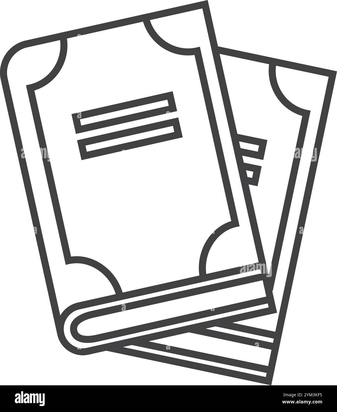 Two overlapping books symbolize reading, education, and knowledge in a ...