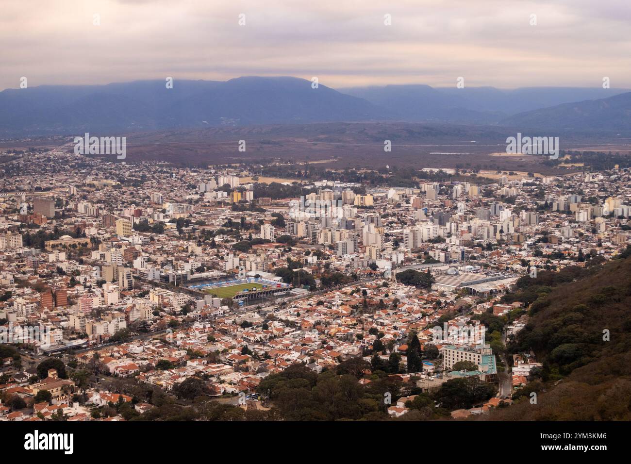 View from the cable car of the city of Salta, Tourism in the North of ...