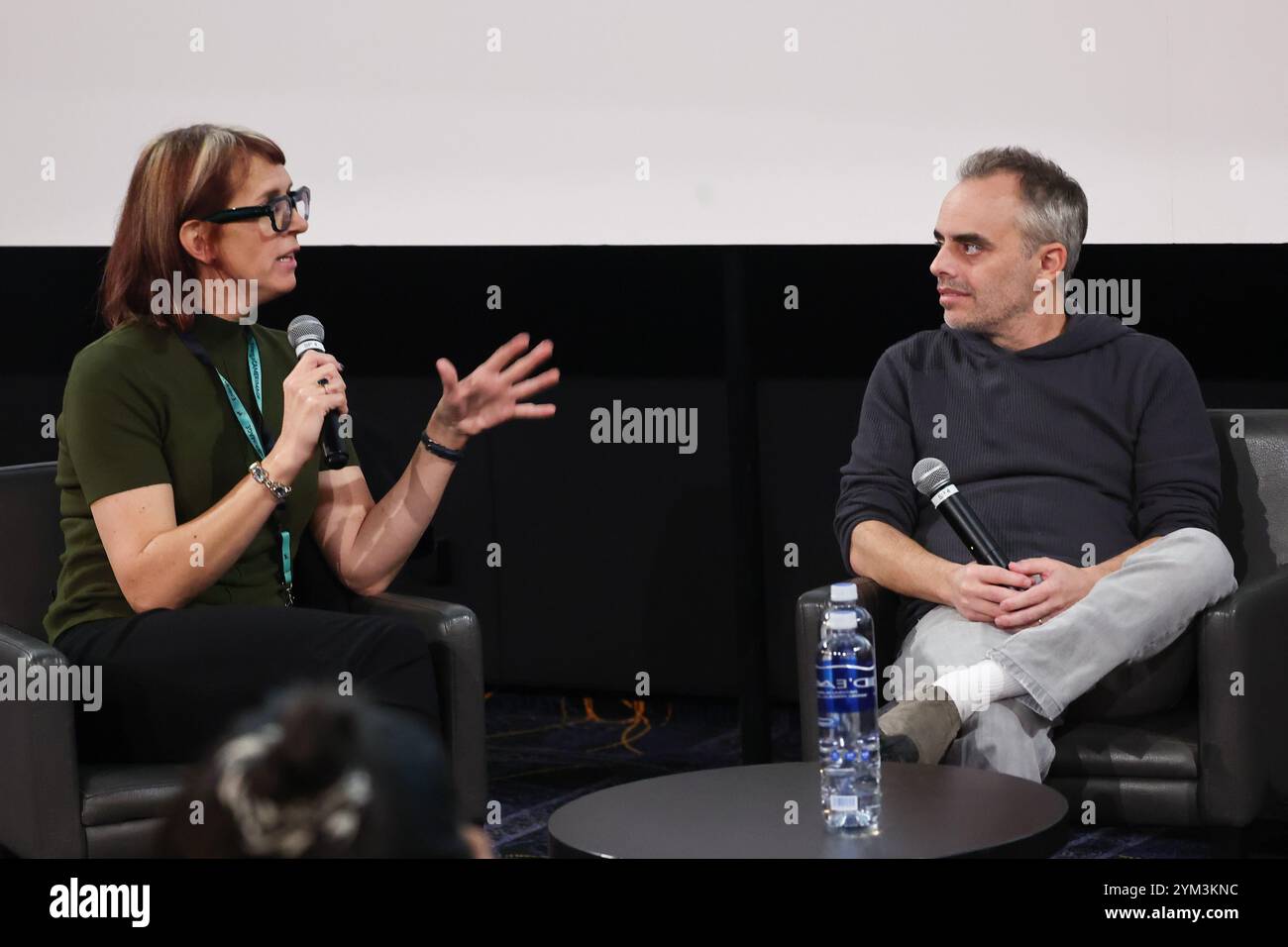 Cinematographer Bianca Cline and director Joel Souza during the world ...