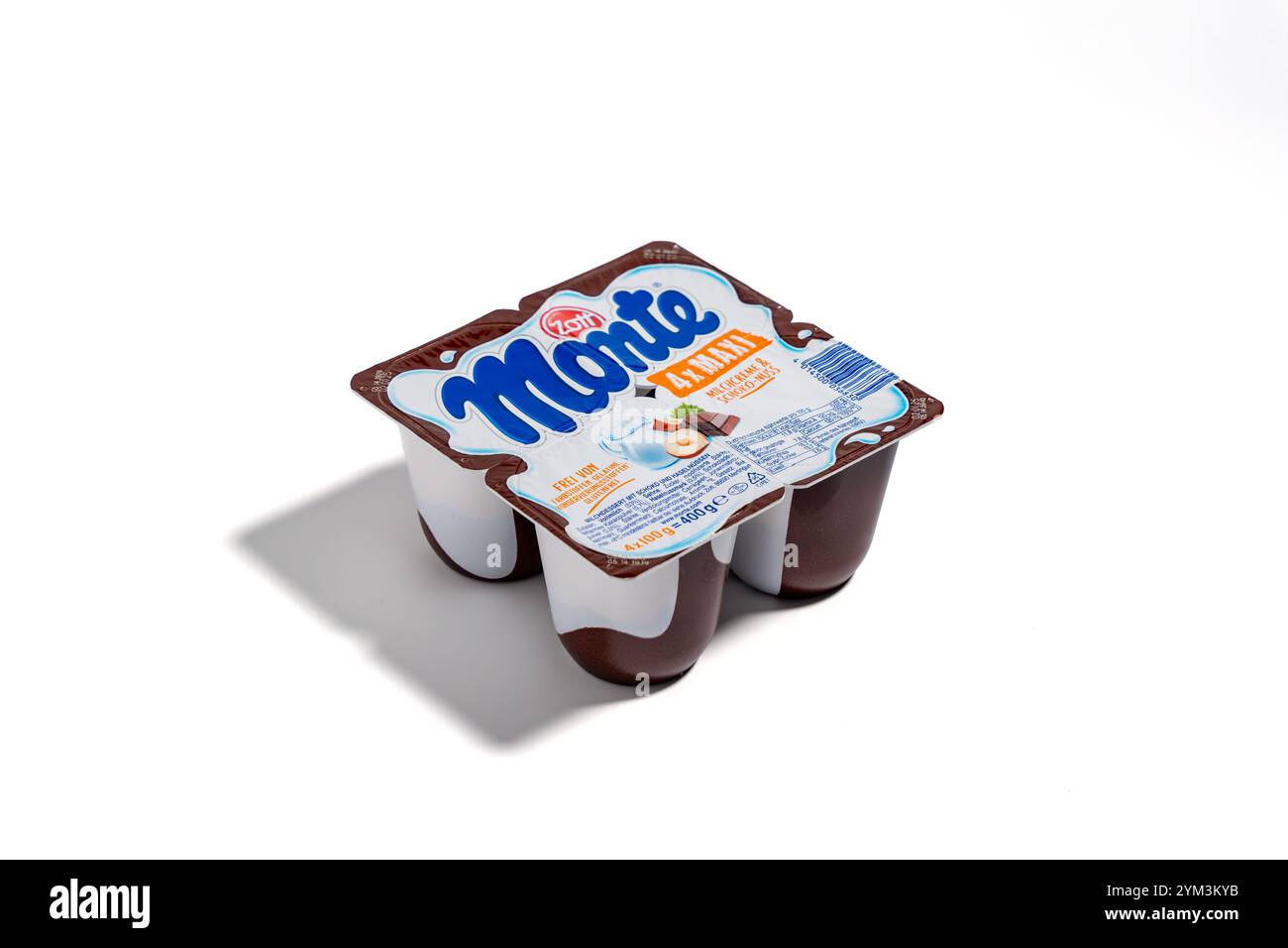 Germany Berlin November 20, 2024. Manteo Pudding Box. The box is white ...