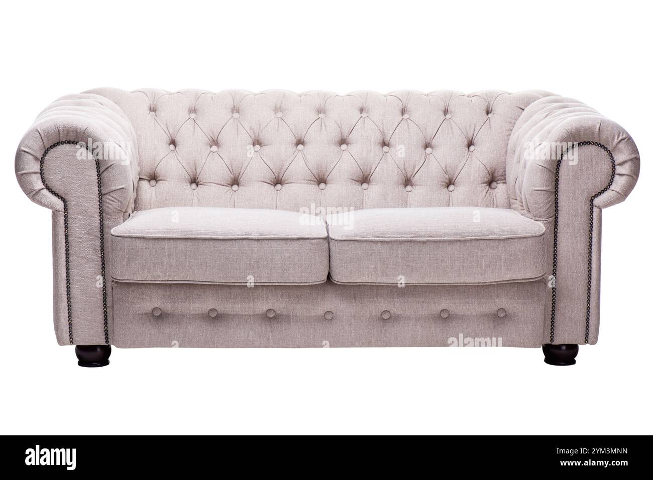 Sofa with black beads. Isolated on white background Stock Photo - Alamy