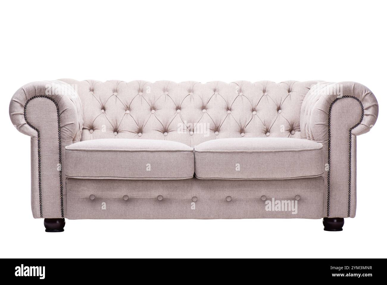 Sofa with black beads. Isolated on white background Stock Photo - Alamy