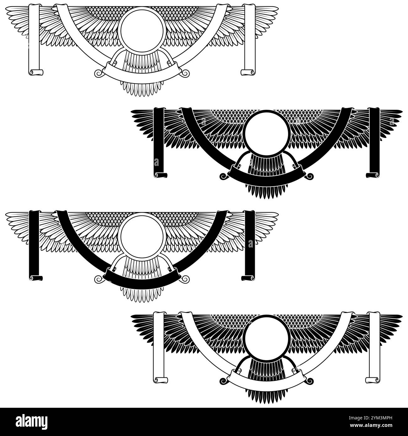 Vector design of Faravahar symbol, symbol of Zoroastrian religion ...