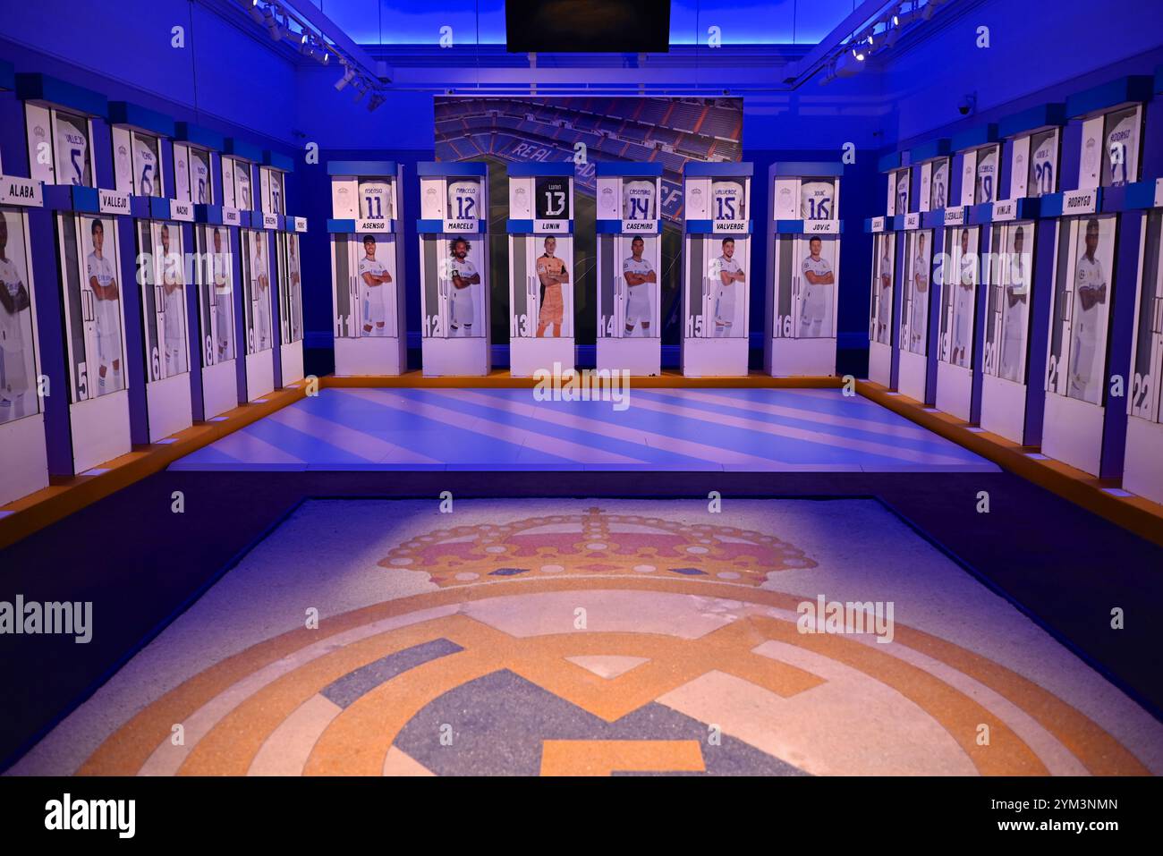 THE FIRST TEAM CHANGING ROOM LOCKERS FROM REAL MADRID’S SANTIAGO ...