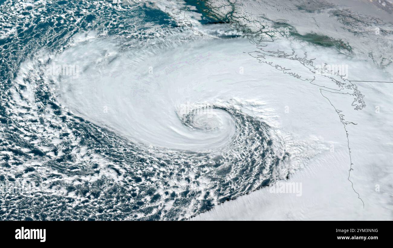 Pacific Ocean, United States. 19th Nov, 2024. The early morning NOAA ...