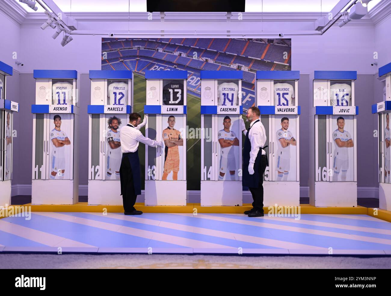 THE FIRST TEAM CHANGING ROOM LOCKERS FROM REAL MADRID’S SANTIAGO ...