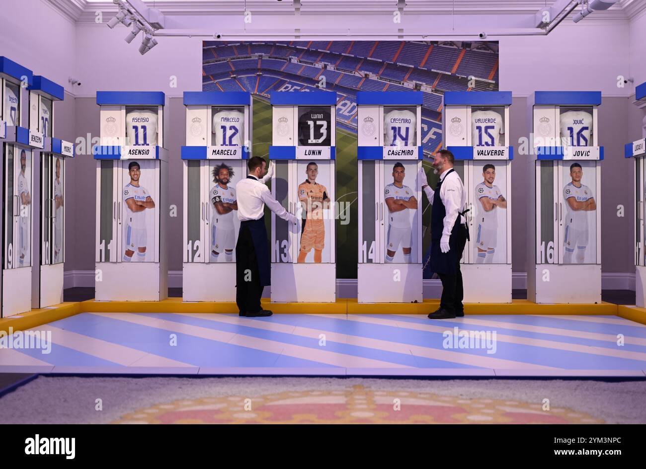 THE FIRST TEAM CHANGING ROOM LOCKERS FROM REAL MADRID’S SANTIAGO ...