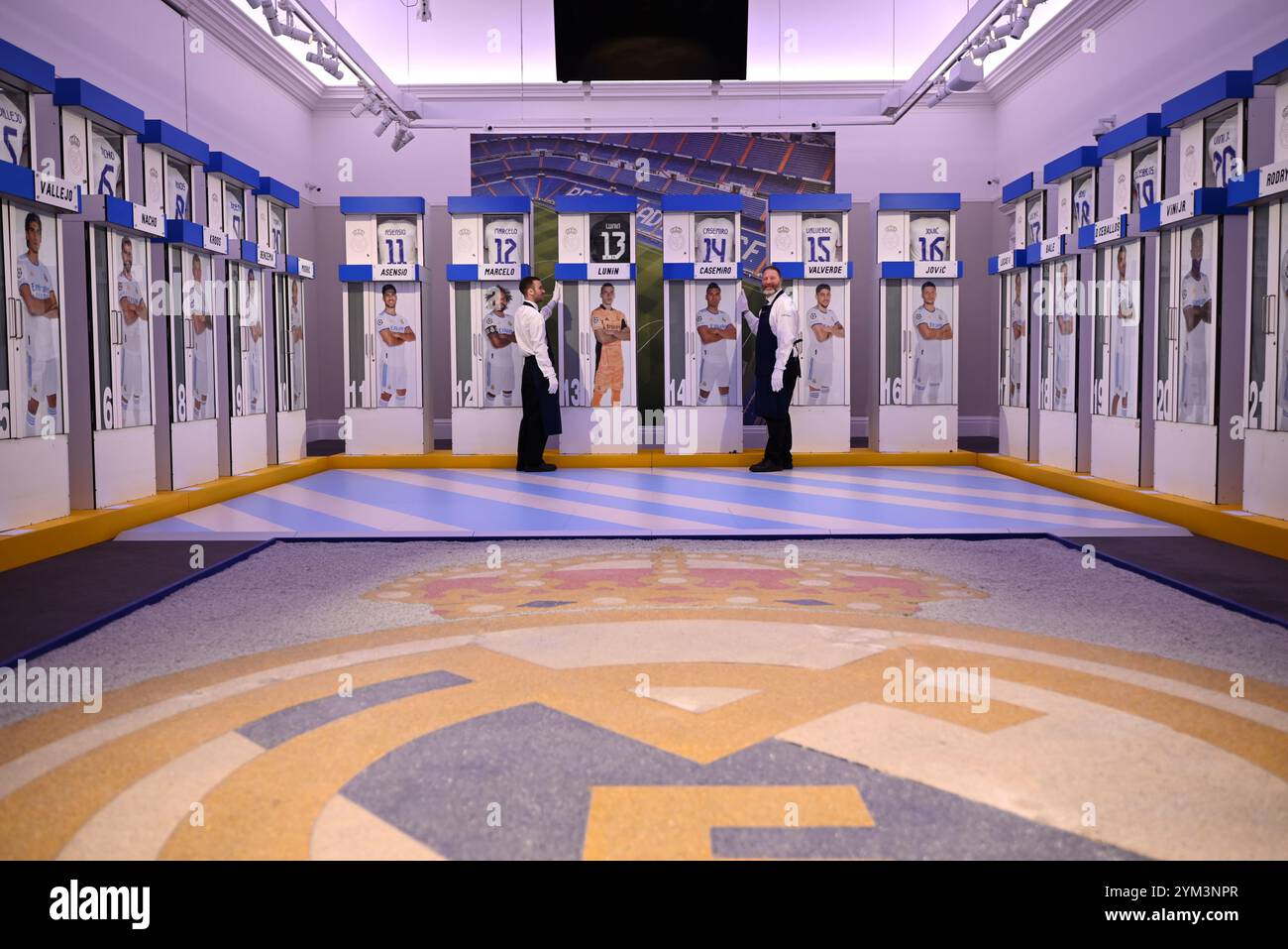 THE FIRST TEAM CHANGING ROOM LOCKERS FROM REAL MADRID’S SANTIAGO ...