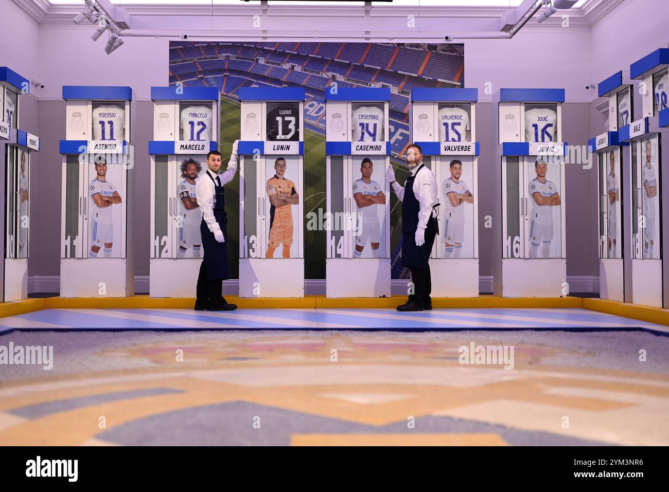 THE FIRST TEAM CHANGING ROOM LOCKERS FROM REAL MADRID’S SANTIAGO ...