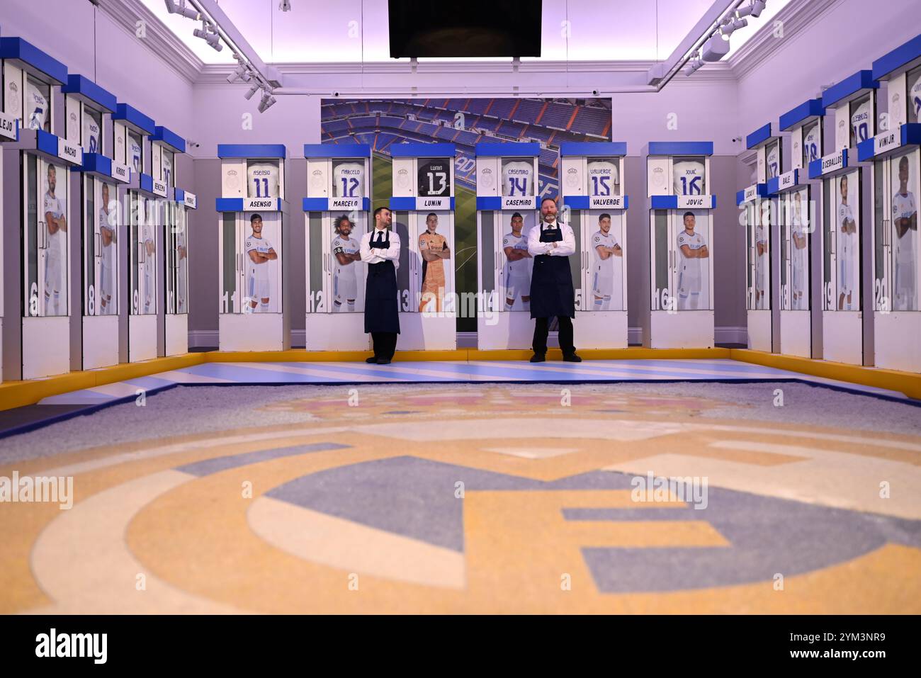 THE FIRST TEAM CHANGING ROOM LOCKERS FROM REAL MADRID’S SANTIAGO ...