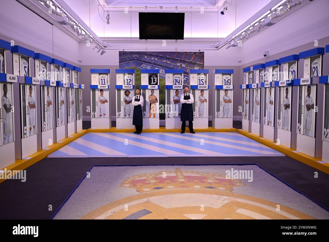 THE FIRST TEAM CHANGING ROOM LOCKERS FROM REAL MADRID’S SANTIAGO ...