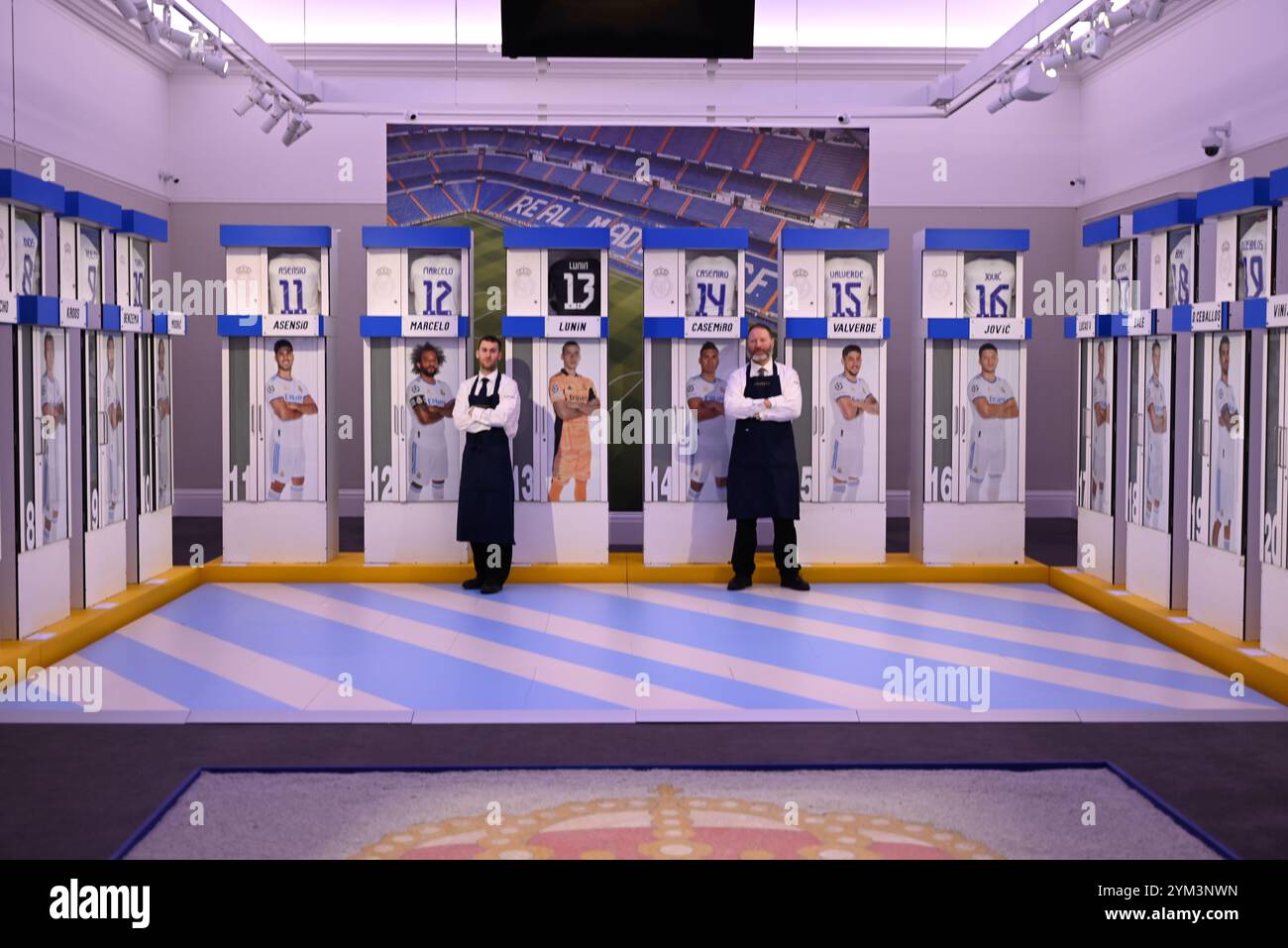 THE FIRST TEAM CHANGING ROOM LOCKERS FROM REAL MADRID’S SANTIAGO ...