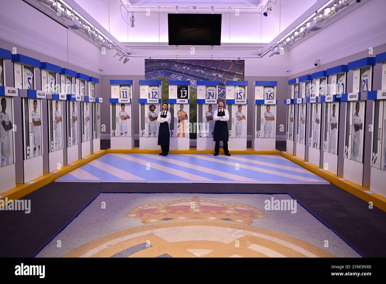 THE FIRST TEAM CHANGING ROOM LOCKERS FROM REAL MADRID’S SANTIAGO ...