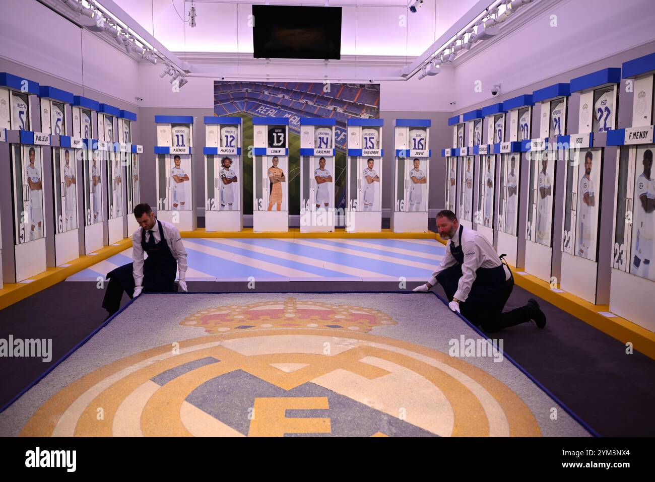 THE FIRST TEAM CHANGING ROOM LOCKERS FROM REAL MADRID’S SANTIAGO ...