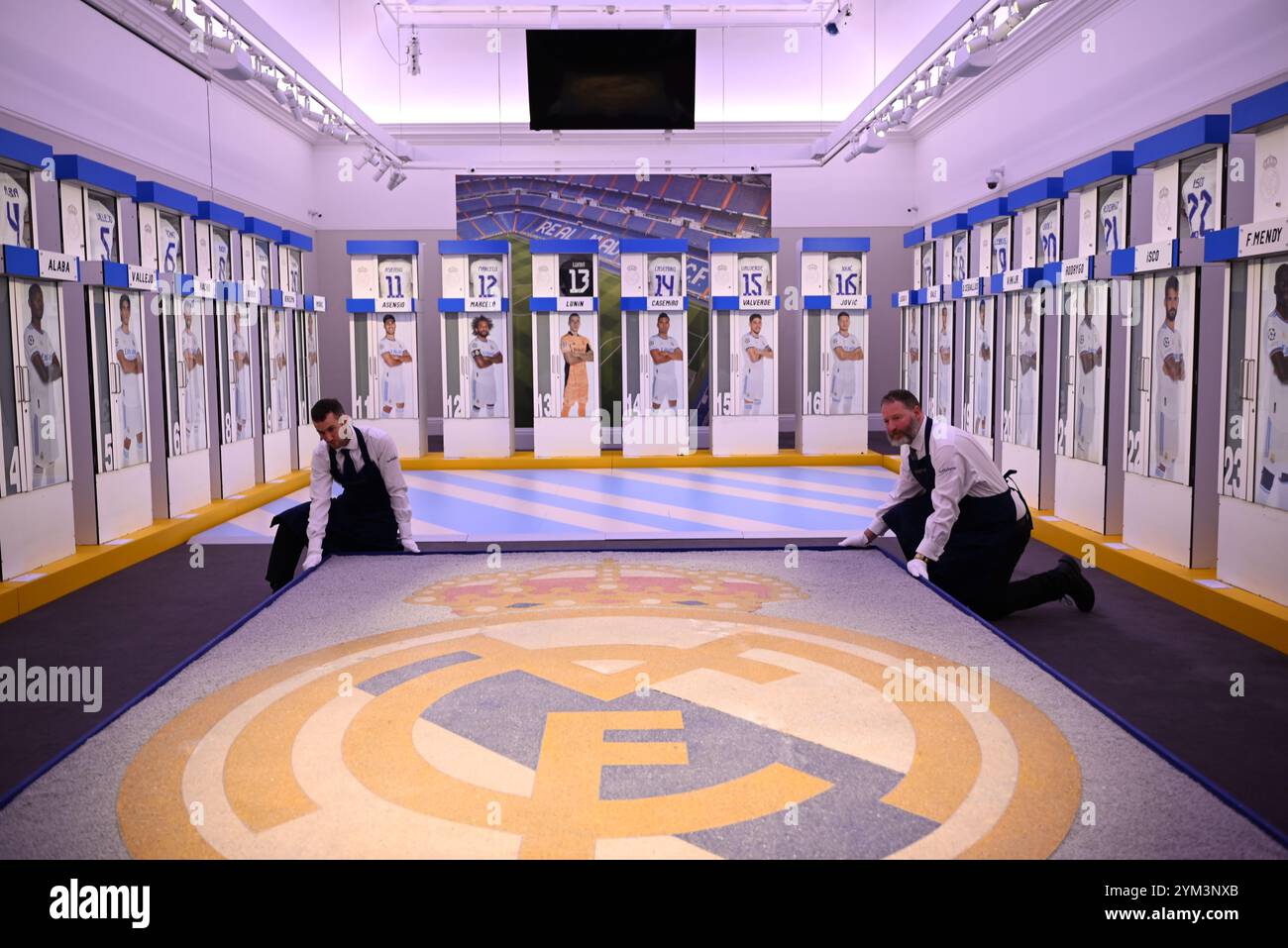 THE FIRST TEAM CHANGING ROOM LOCKERS FROM REAL MADRID’S SANTIAGO ...