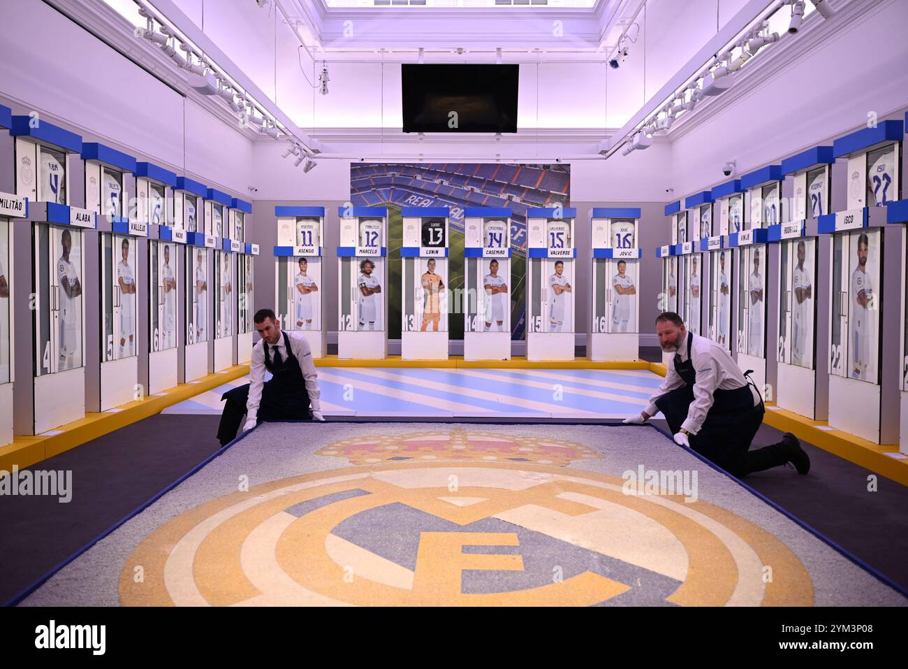 THE FIRST TEAM CHANGING ROOM LOCKERS FROM REAL MADRID’S SANTIAGO ...