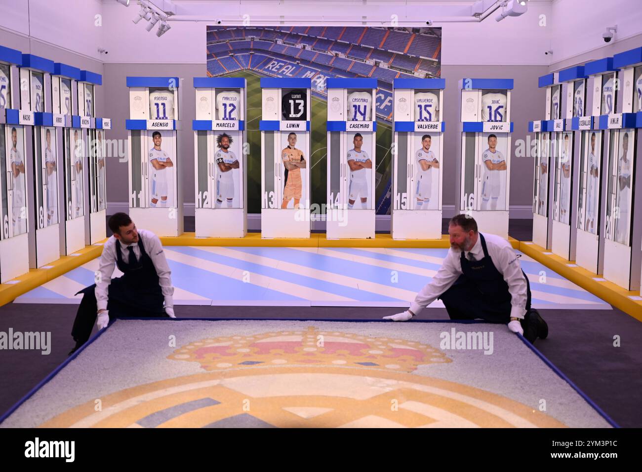 THE FIRST TEAM CHANGING ROOM LOCKERS FROM REAL MADRID’S SANTIAGO ...