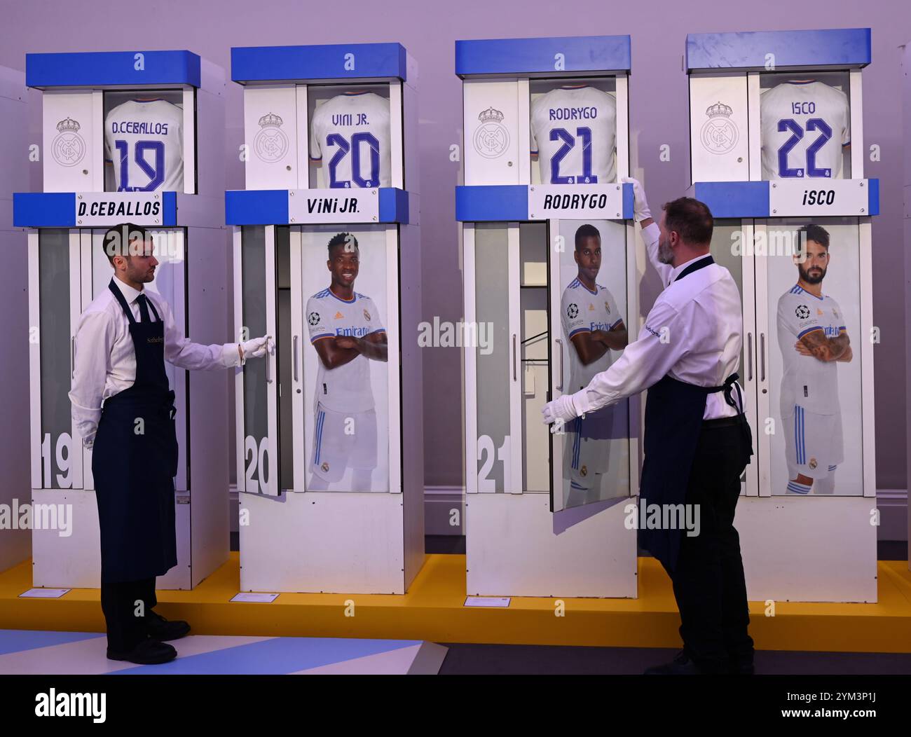 THE FIRST TEAM CHANGING ROOM LOCKERS FROM REAL MADRID’S SANTIAGO ...