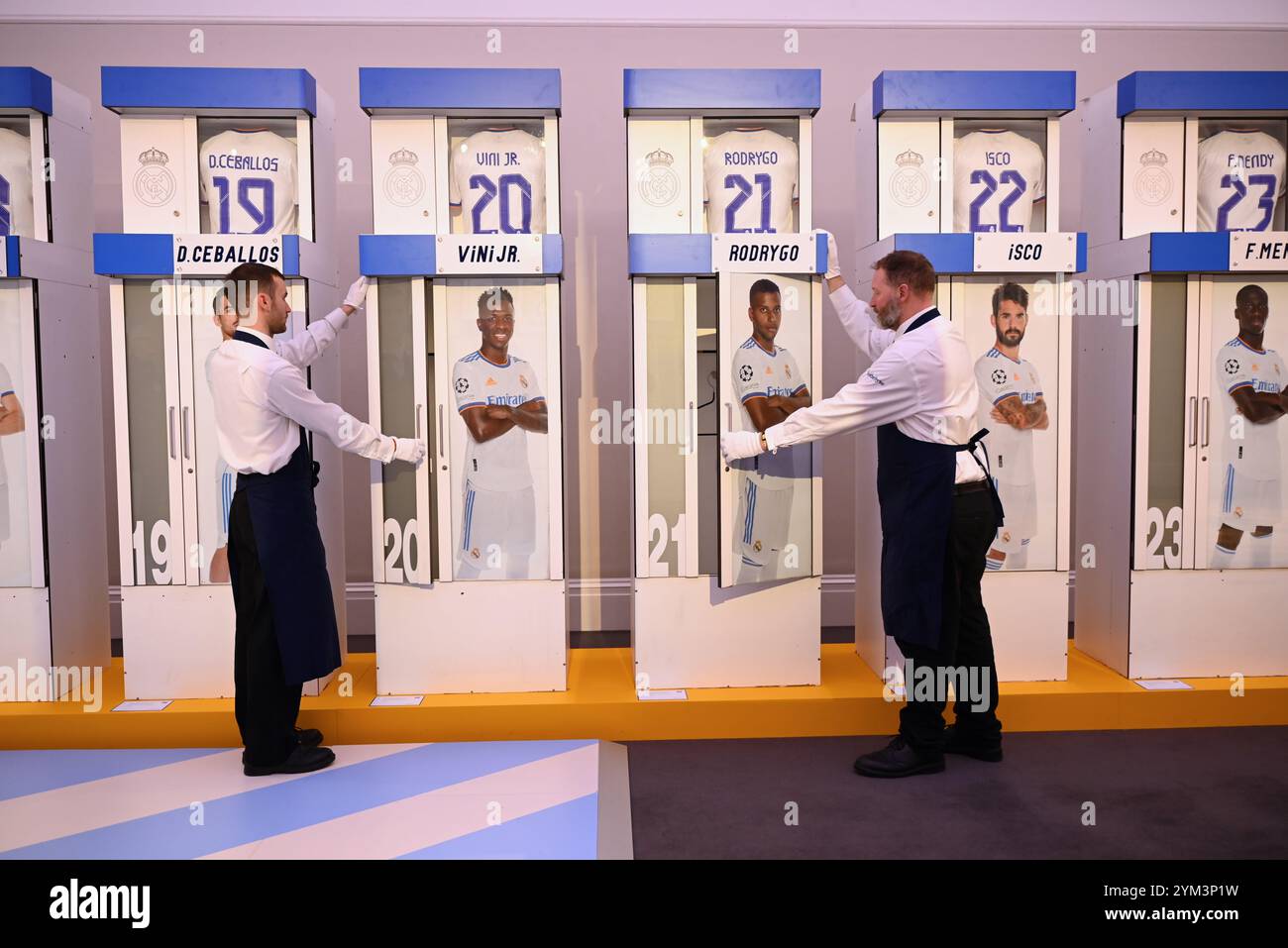 THE FIRST TEAM CHANGING ROOM LOCKERS FROM REAL MADRID’S SANTIAGO ...