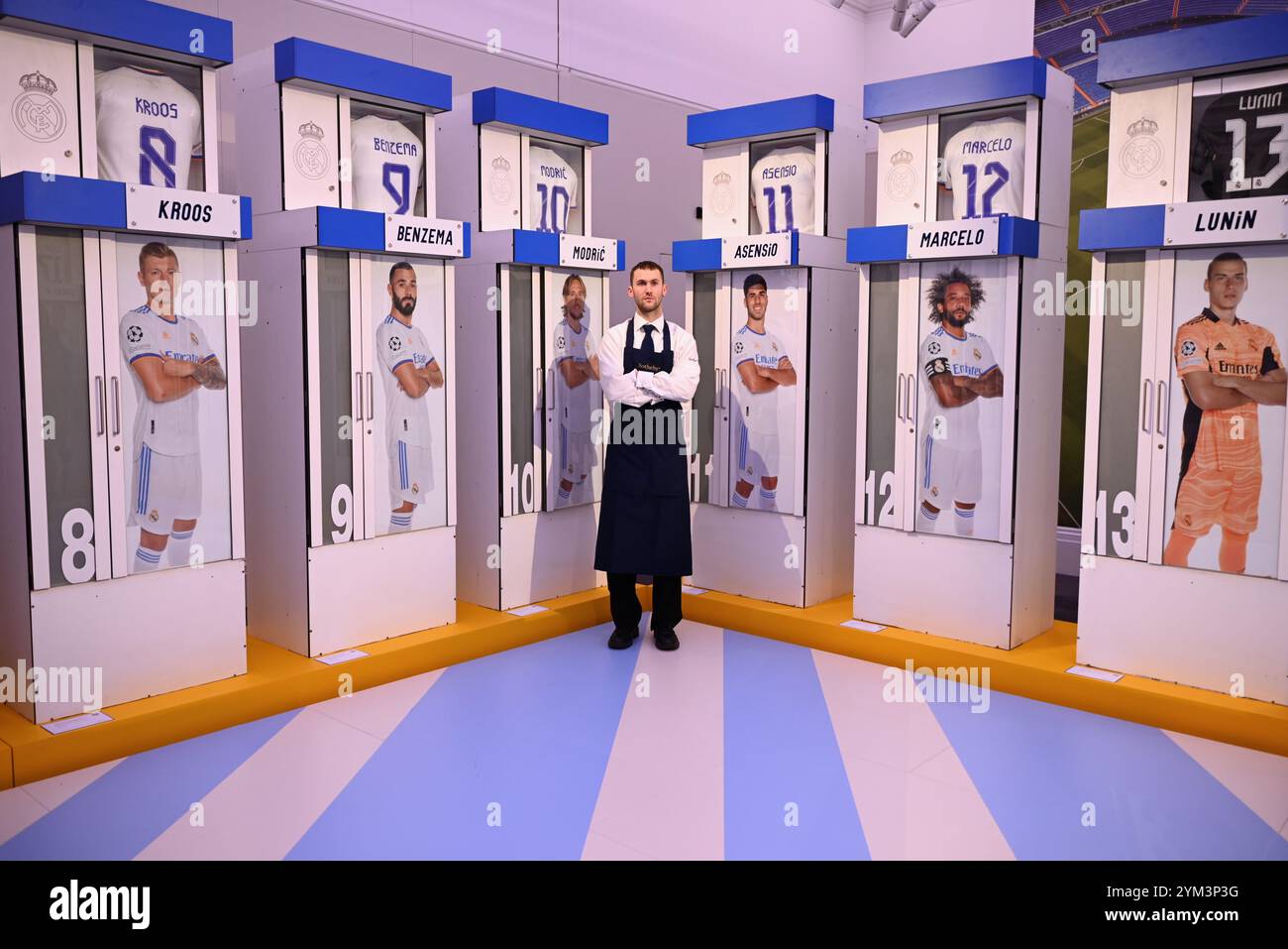 THE FIRST TEAM CHANGING ROOM LOCKERS FROM REAL MADRID’S SANTIAGO ...