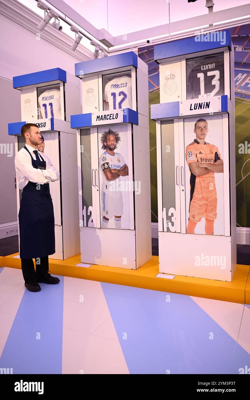 THE FIRST TEAM CHANGING ROOM LOCKERS FROM REAL MADRID’S SANTIAGO ...