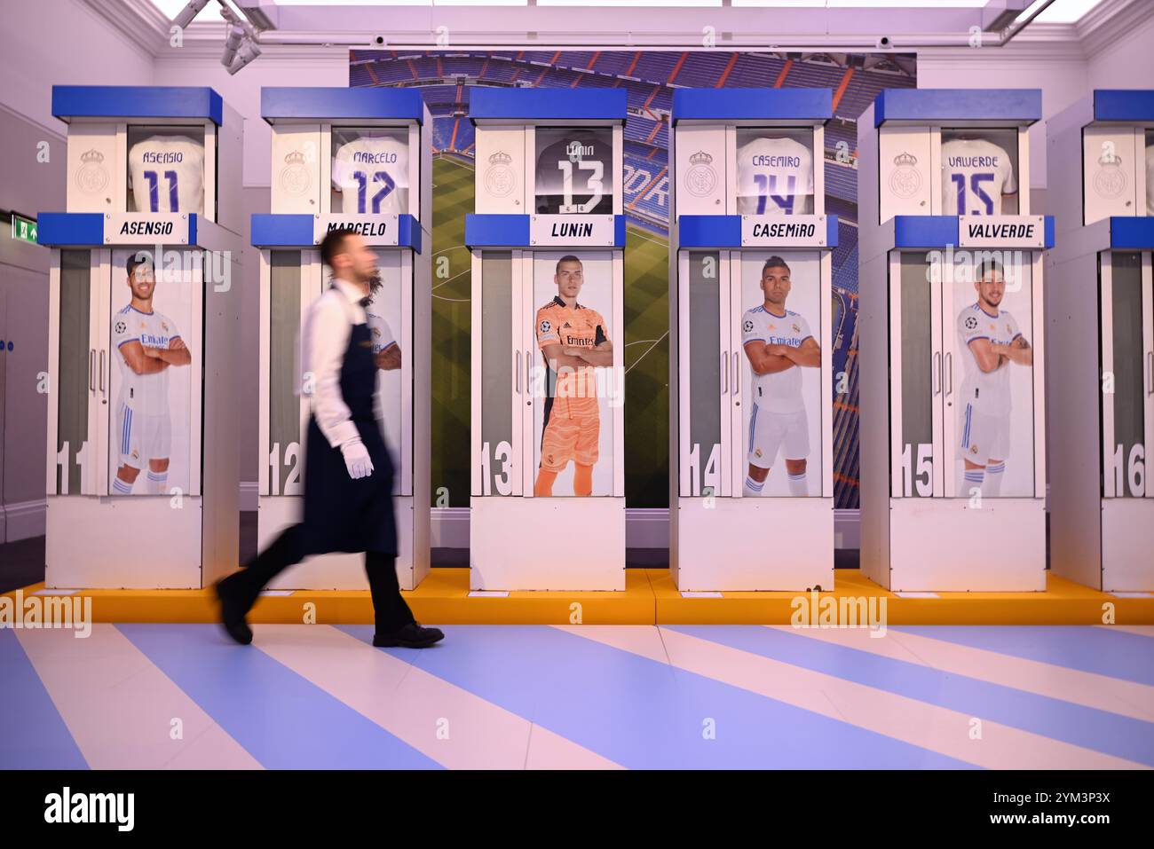 THE FIRST TEAM CHANGING ROOM LOCKERS FROM REAL MADRID’S SANTIAGO ...