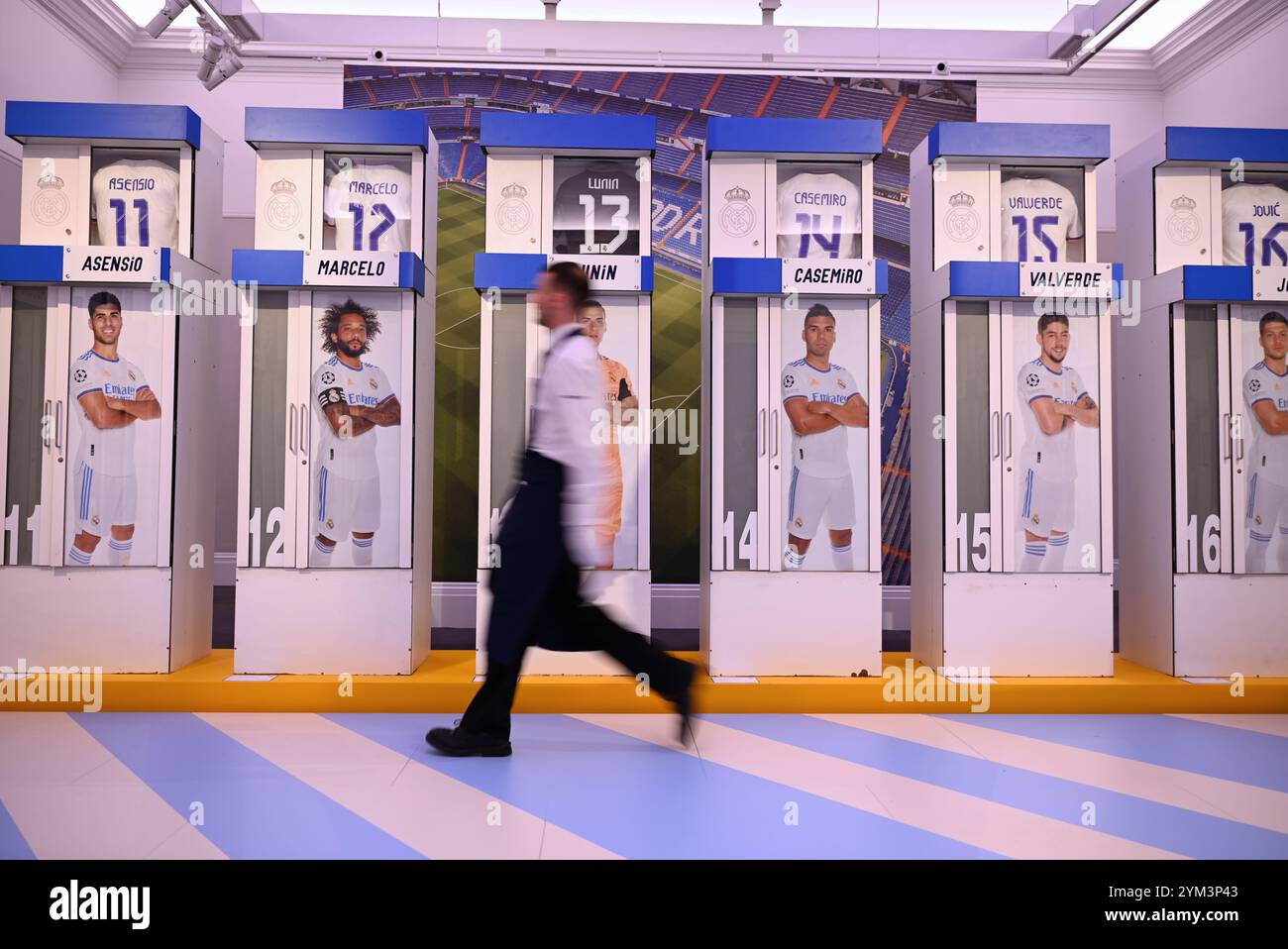 THE FIRST TEAM CHANGING ROOM LOCKERS FROM REAL MADRID’S SANTIAGO ...