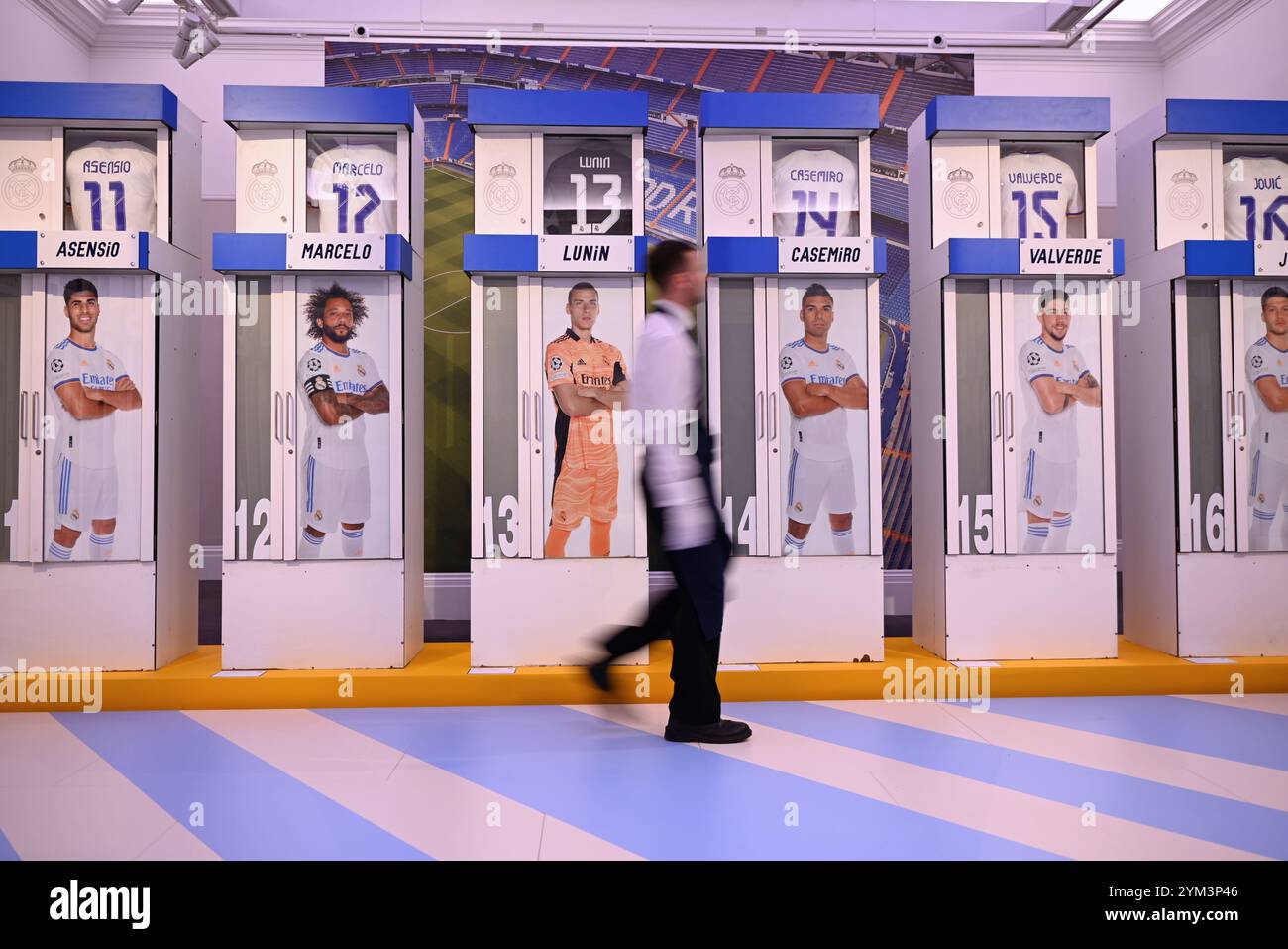 THE FIRST TEAM CHANGING ROOM LOCKERS FROM REAL MADRID’S SANTIAGO ...