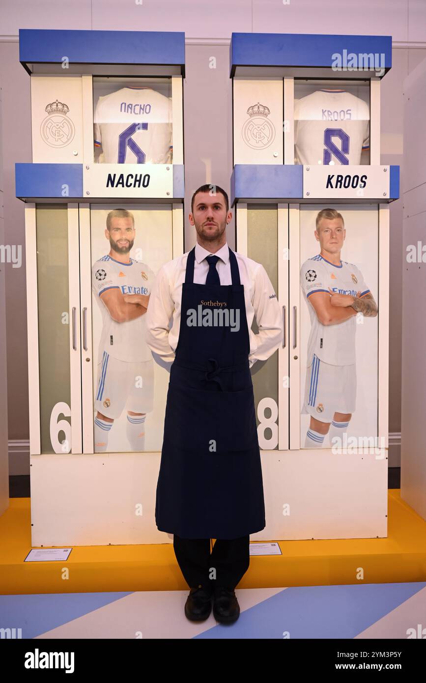 THE FIRST TEAM CHANGING ROOM LOCKERS FROM REAL MADRID’S SANTIAGO ...