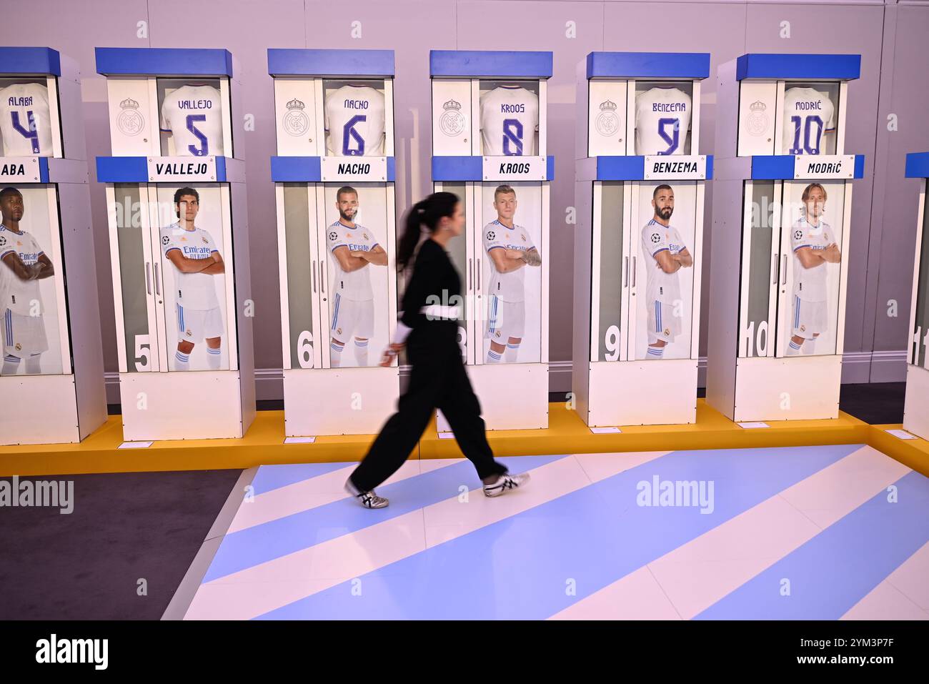 THE FIRST TEAM CHANGING ROOM LOCKERS FROM REAL MADRID’S SANTIAGO ...