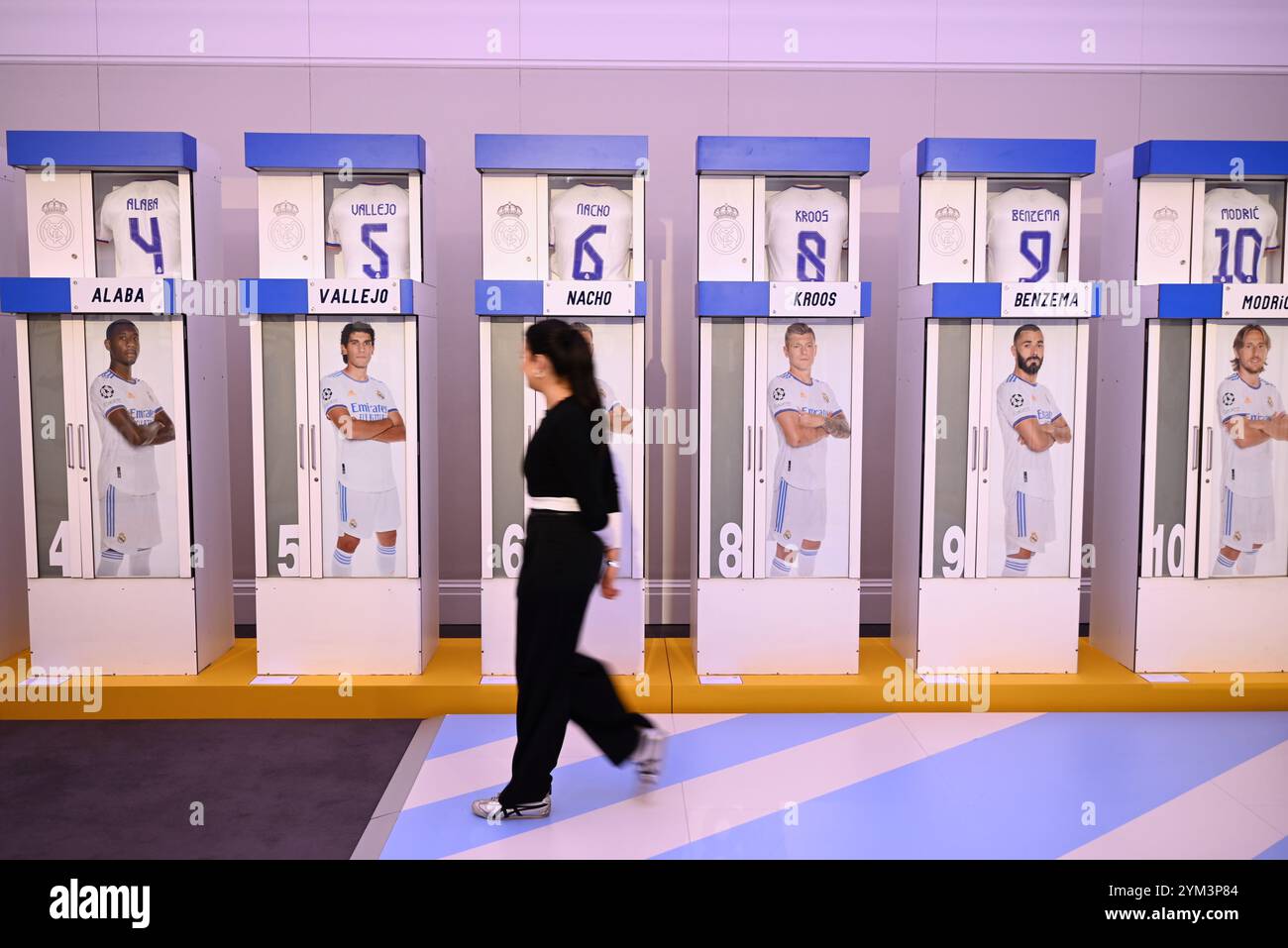 THE FIRST TEAM CHANGING ROOM LOCKERS FROM REAL MADRID’S SANTIAGO ...