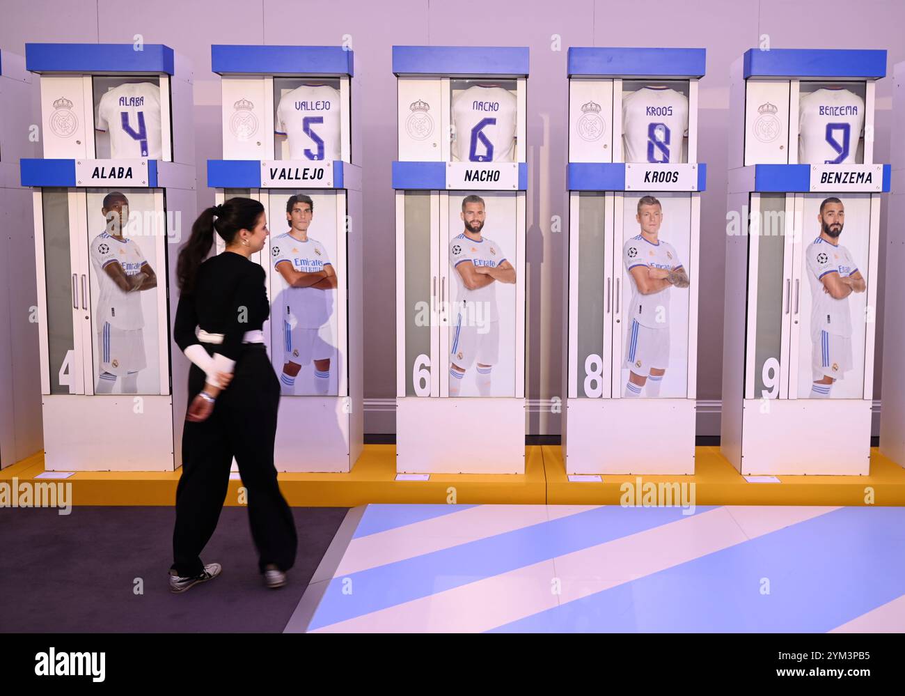 THE FIRST TEAM CHANGING ROOM LOCKERS FROM REAL MADRID’S SANTIAGO ...