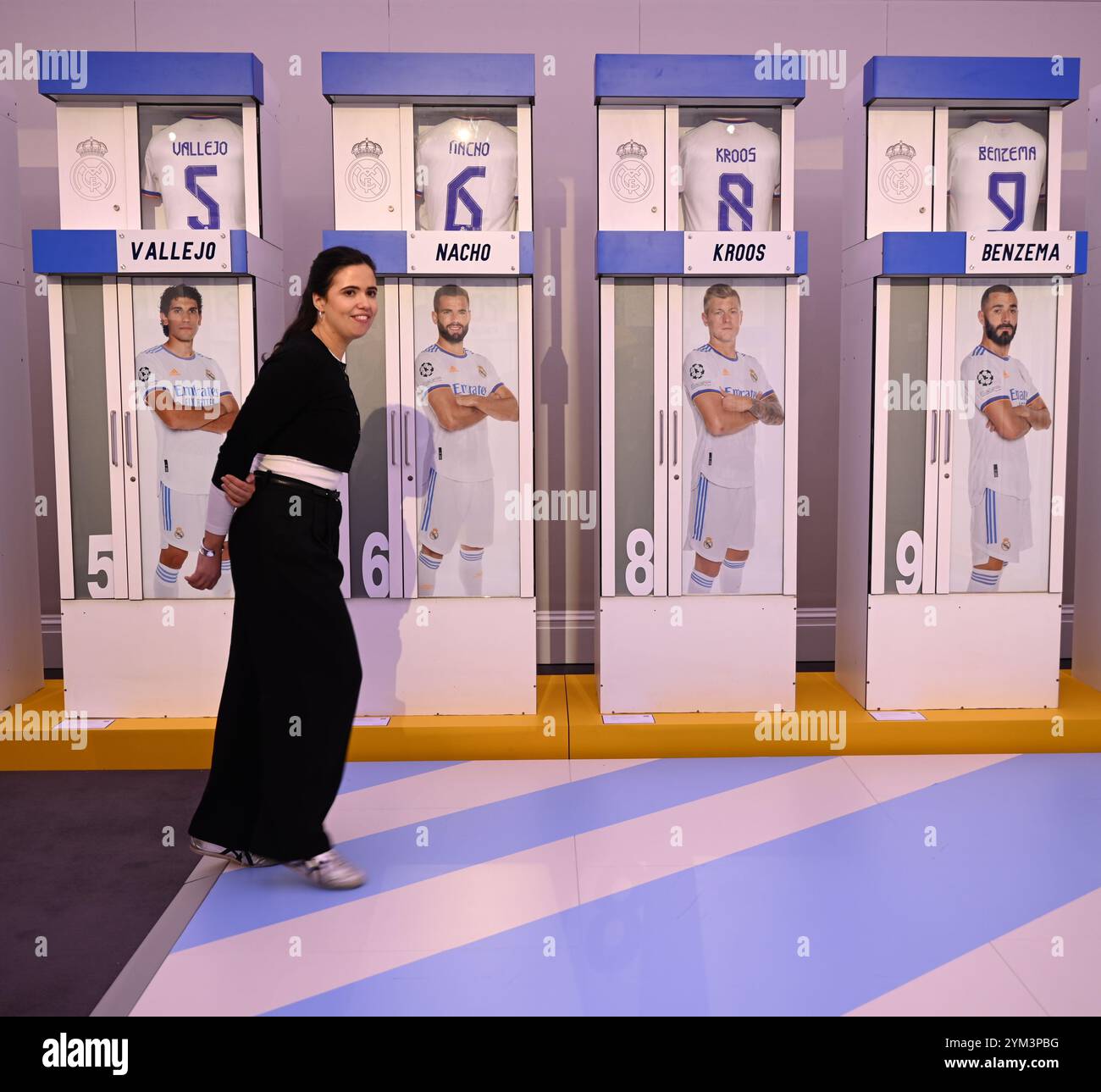 THE FIRST TEAM CHANGING ROOM LOCKERS FROM REAL MADRID’S SANTIAGO ...