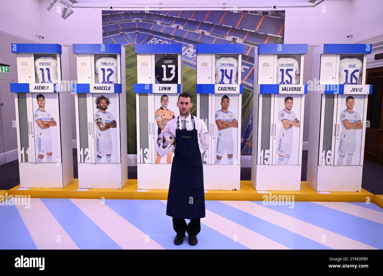 THE FIRST TEAM CHANGING ROOM LOCKERS FROM REAL MADRID’S SANTIAGO ...