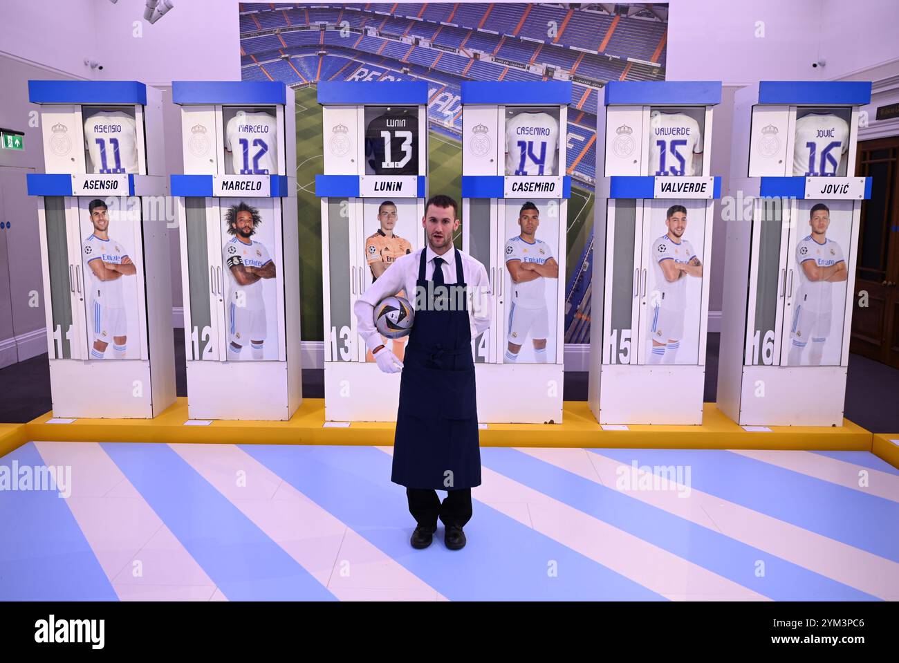 THE FIRST TEAM CHANGING ROOM LOCKERS FROM REAL MADRID’S SANTIAGO ...