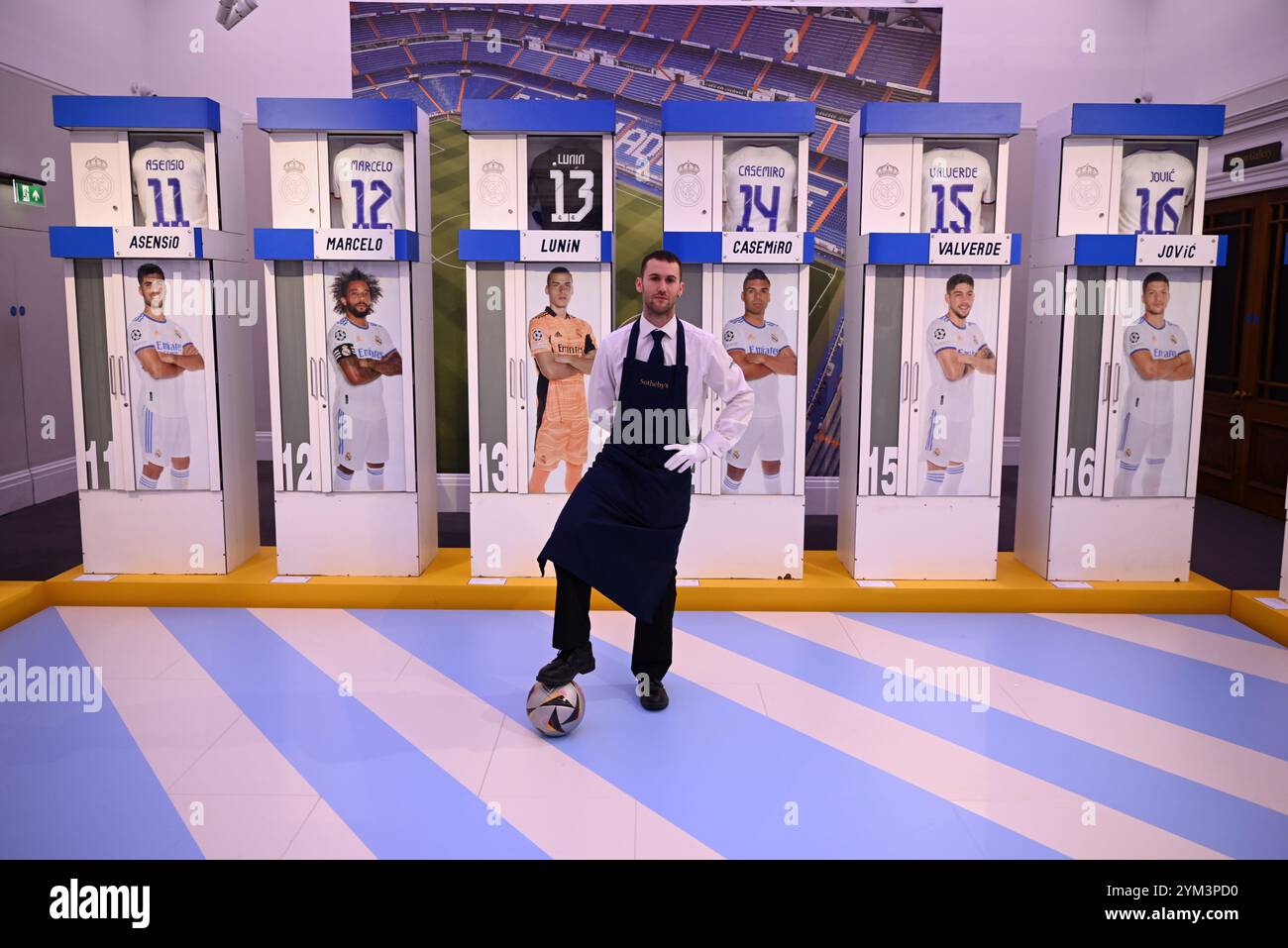 THE FIRST TEAM CHANGING ROOM LOCKERS FROM REAL MADRID’S SANTIAGO ...