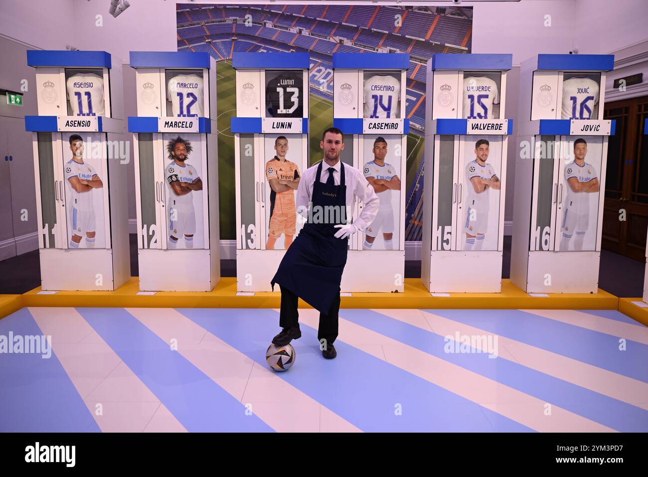 THE FIRST TEAM CHANGING ROOM LOCKERS FROM REAL MADRID’S SANTIAGO ...