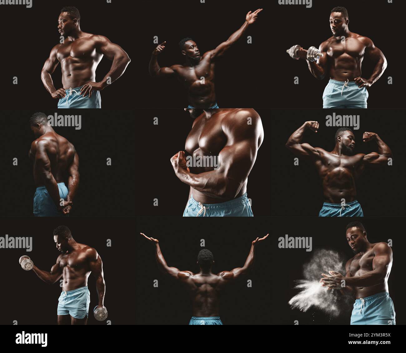 Muscular male model poses hi-res stock photography and images - Alamy