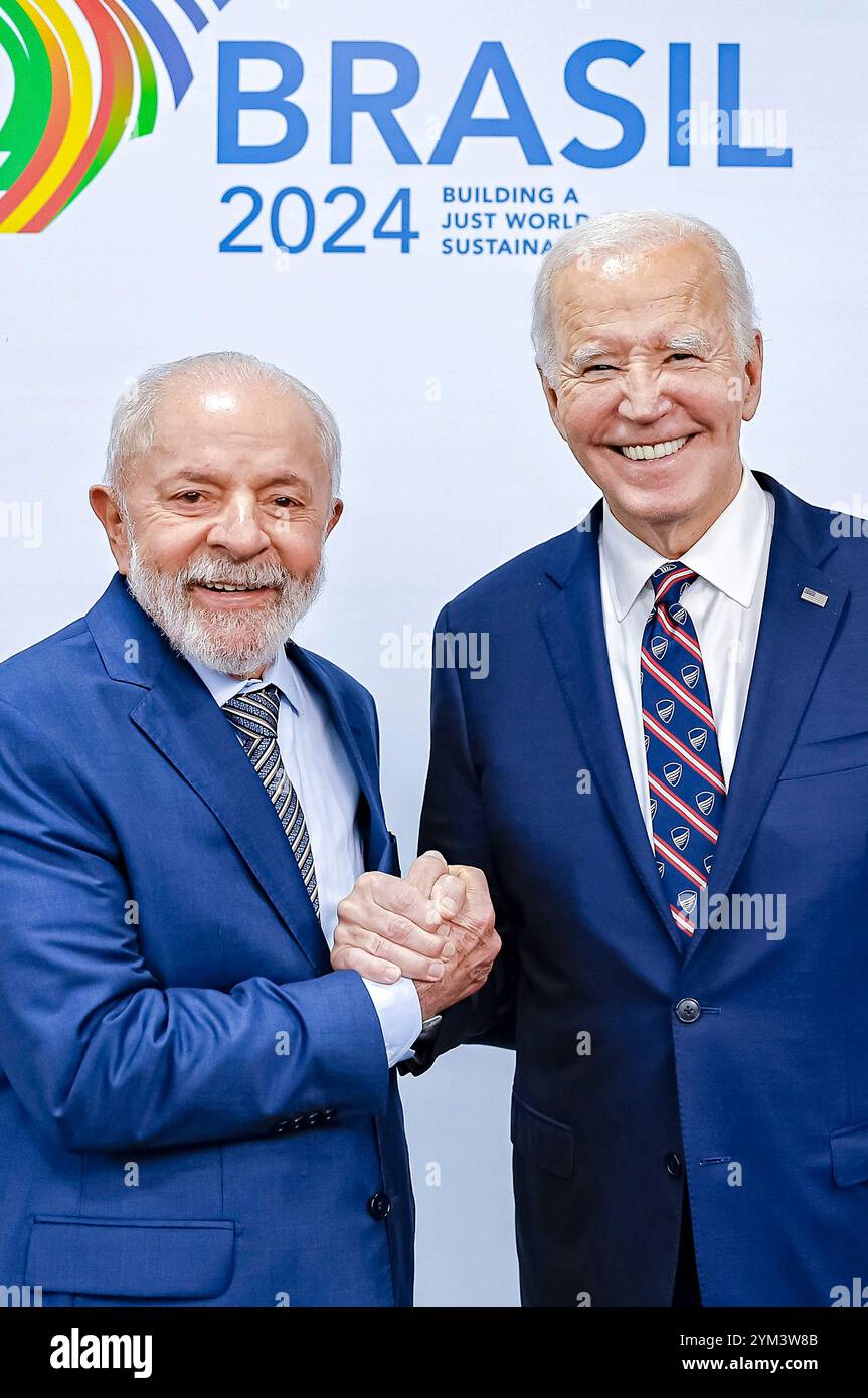 Rio de Janeiro, Brazil. 19 November, 2024. Brazilian President Luiz ...