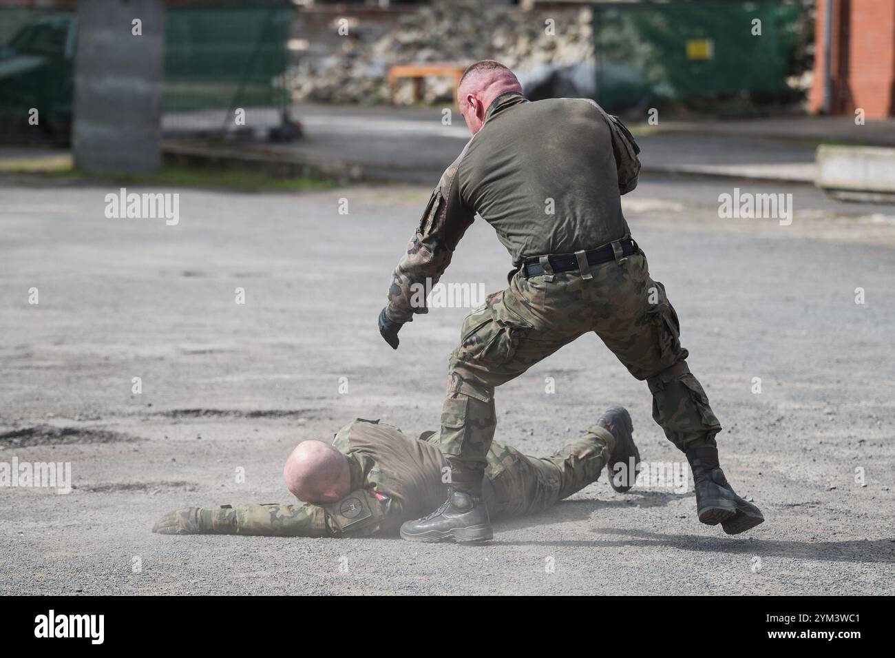 Hand to hand martial arts show of soldiers Stock Photo - Alamy