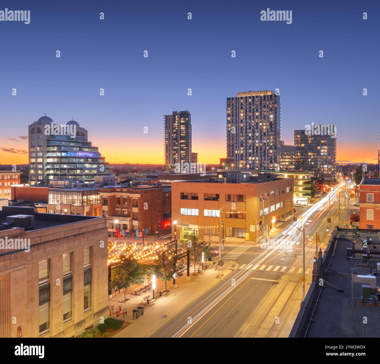 Kitchener, Ontario, USA downtown cityscape at golden hour Stock Photo ...