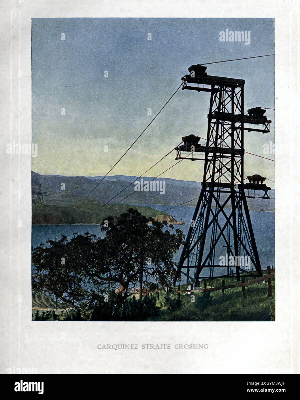 Caquinez Straits Electrical Line Crossing. Photograph Colour ...