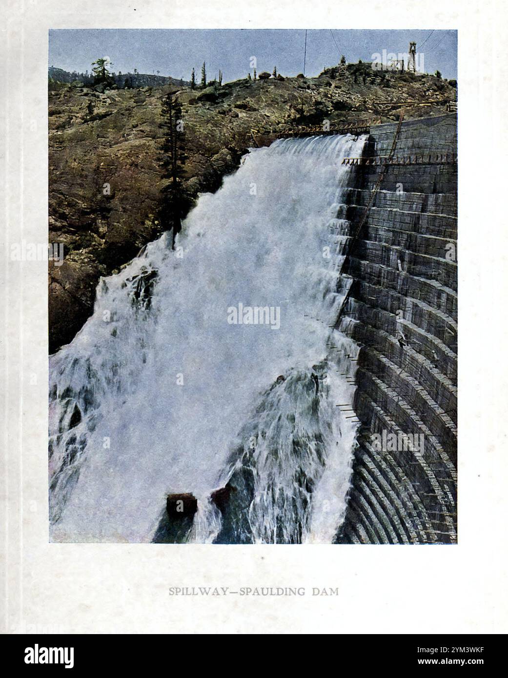 Spillway Spaulding Dam, Photograph Colour Illustration from the Pacific ...