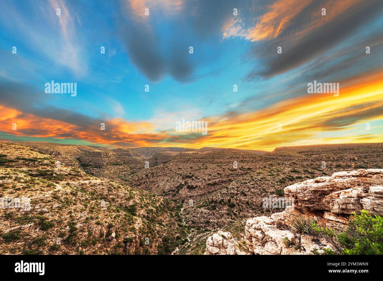 Rattlesnake Canyon at Carlsbad Caverns National Park, NM, USA Stock ...