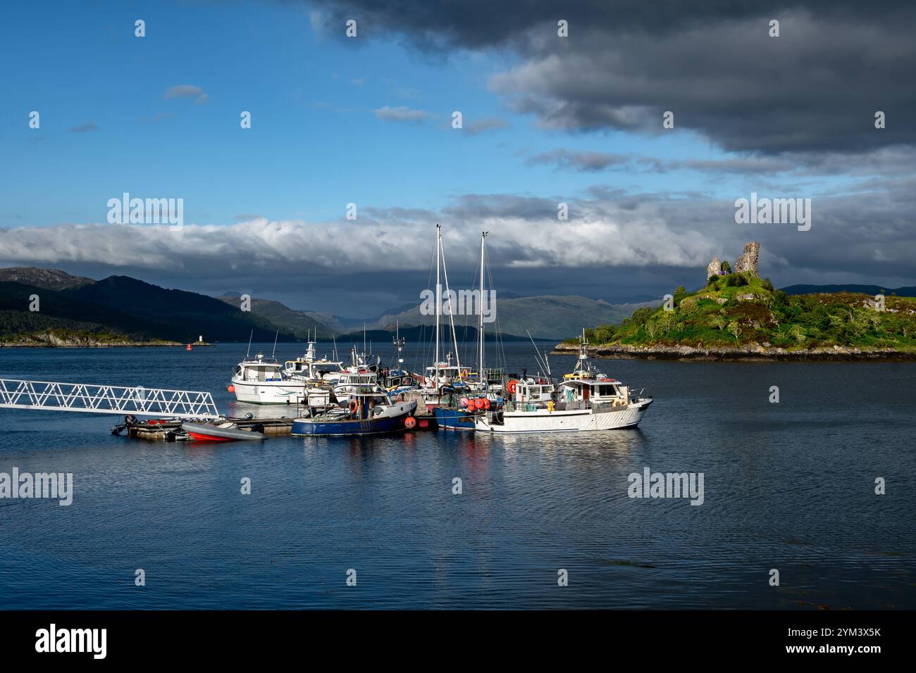 Ruin Of Castle Moil In The Harbor Of Village Kyleakin At The Atlantic ...