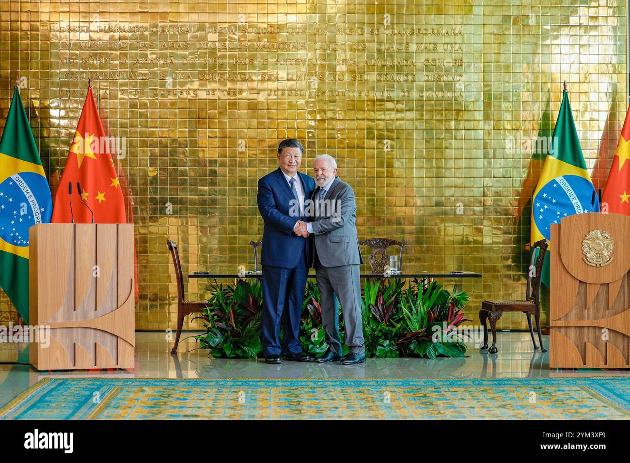 Brasilia, Brazil. 20th Nov, 2024. Brazilian President Luiz Inacio Lula ...